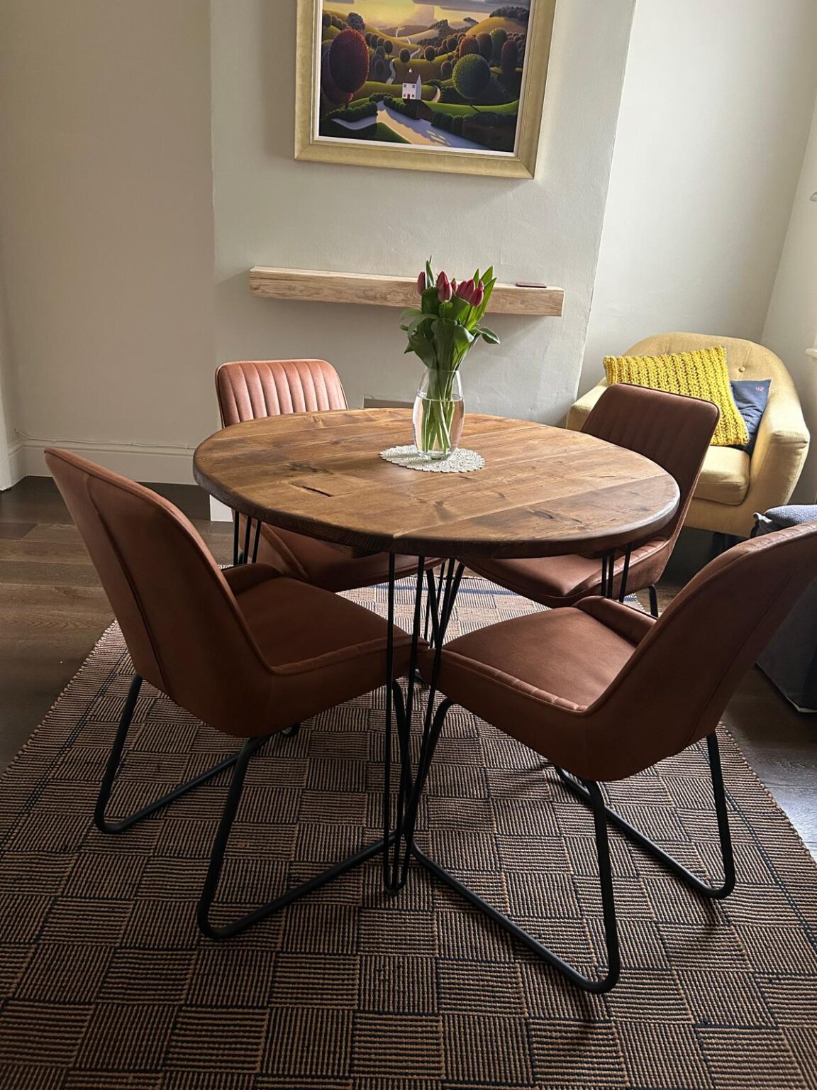 How to Transform a Dining Room with a Rustic Round Dining Table ...