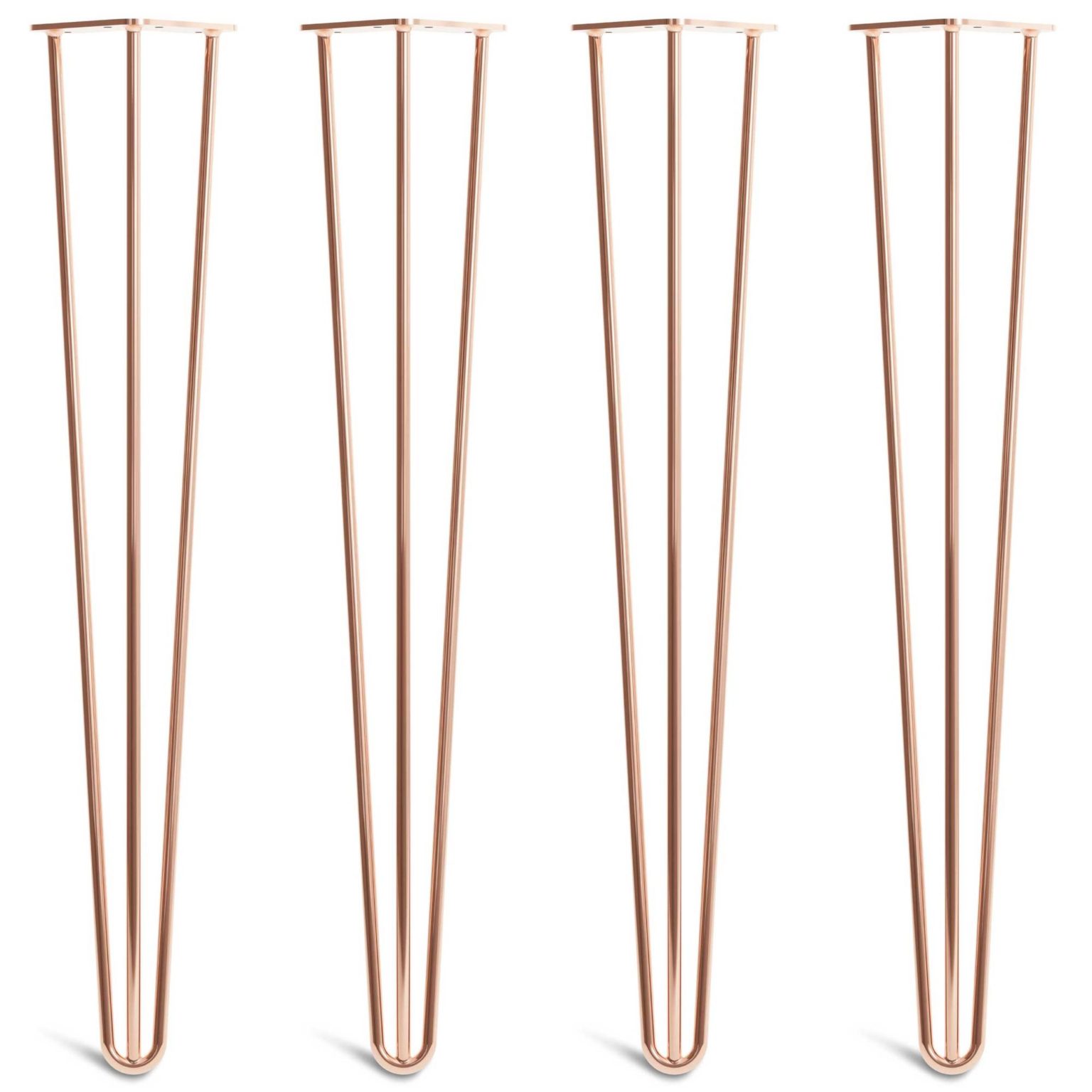 Reclaimed Solid Wood Desks - Hairpin Legs (Copper & Brass) | Home ...