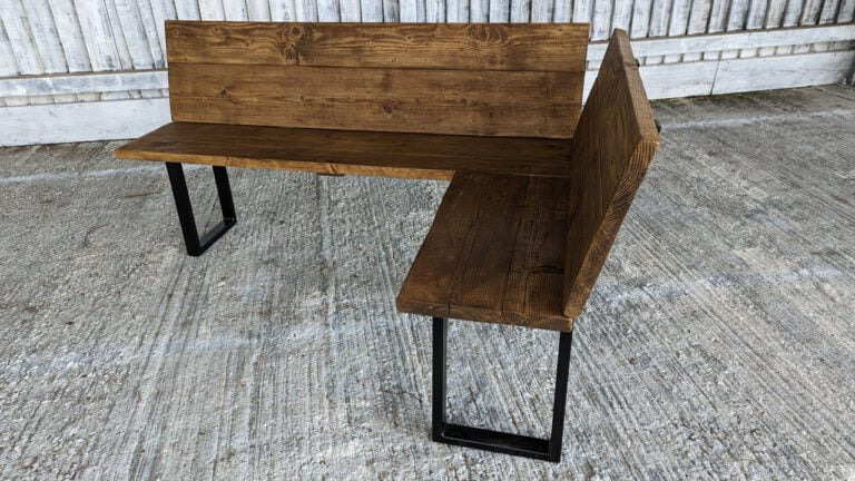 Dining Table Corner Bench | Reclaimed Wood Dining Corner Benches | L ...
