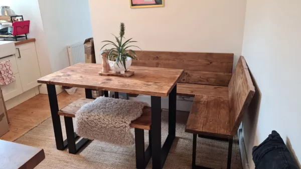 Dining Table Corner Bench | Reclaimed Wood Dining Corner Benches | L ...