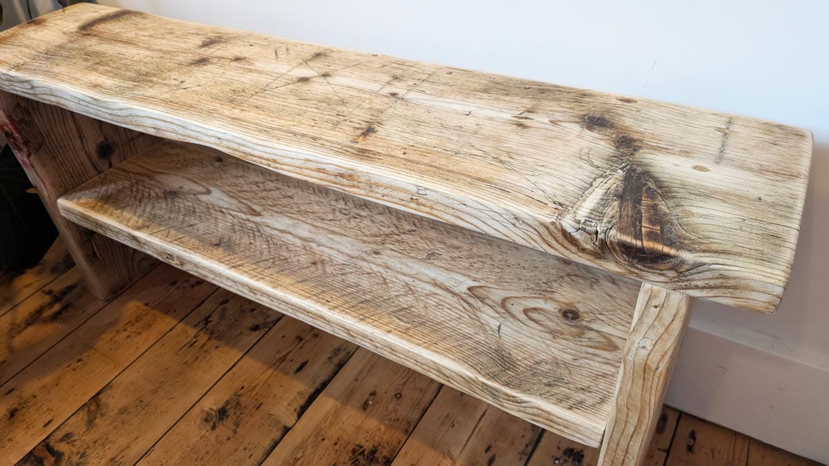 Shoe Storage Bench | Reclaimed Wood Hallway Benches | Entryway ...