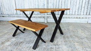 Dining Room Reclaimed Wood Table - X-Frame | Reclaimed Timber Dining ...